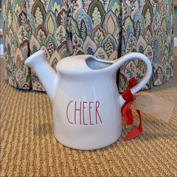 Rae Dunn | Other | Nwt Rae Dunn Cheer Ceramic Watering Ll Can Pitcher ...
